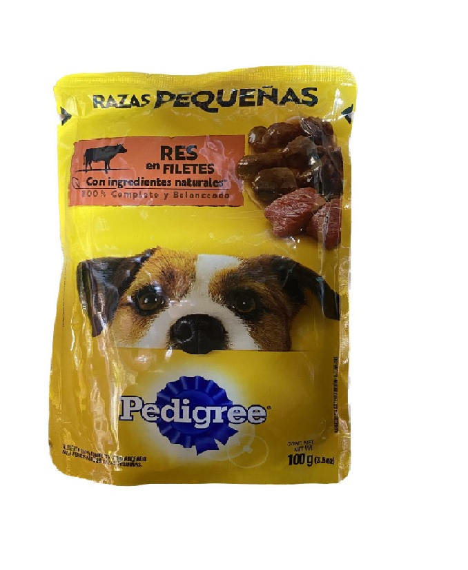 PEDIGREE® Comida Húmeda para Perros Raza pequenas de Res en filetes 100 gr